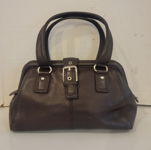 Talbots | Bags | Talbots Dark Brown Leather Shoulder Handbag | Poshmark